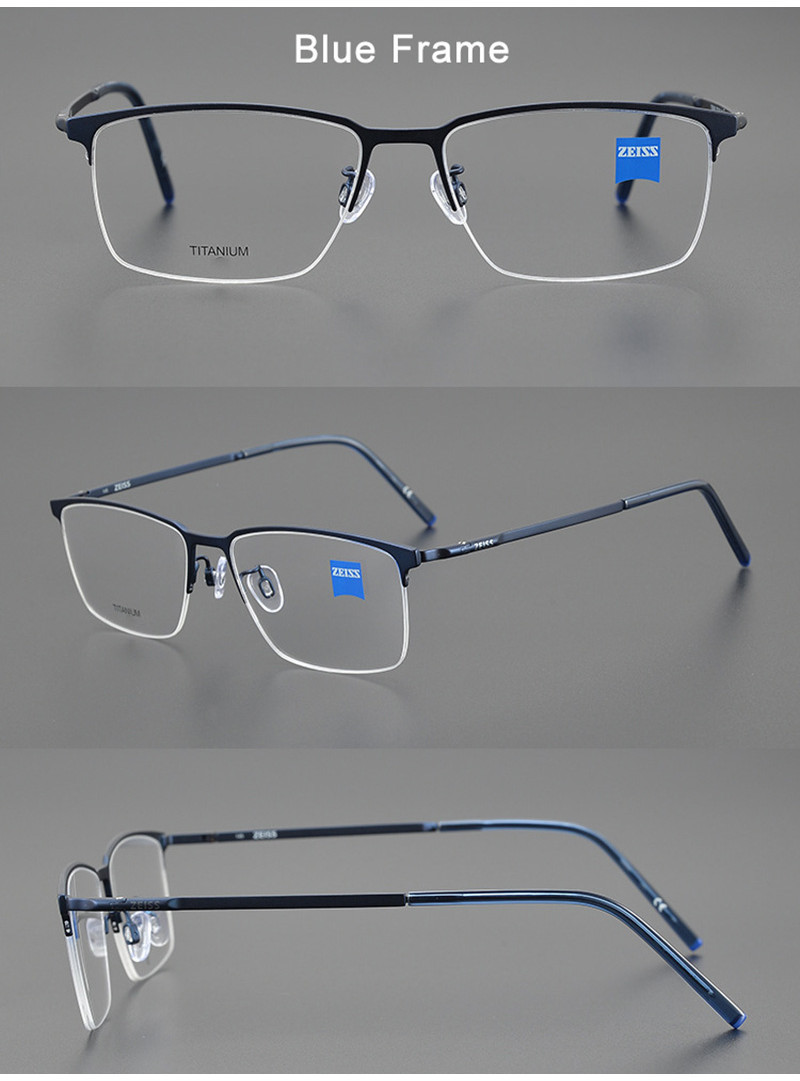ZEISS Semi Rim Eyewear ZS22113 Pure Titanium Non-allergic Frame Light ...