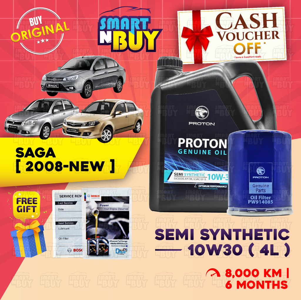 Proton Engine Oil 10W30 Semi Synthetic Original Minyak Hitam Saga VVT ...