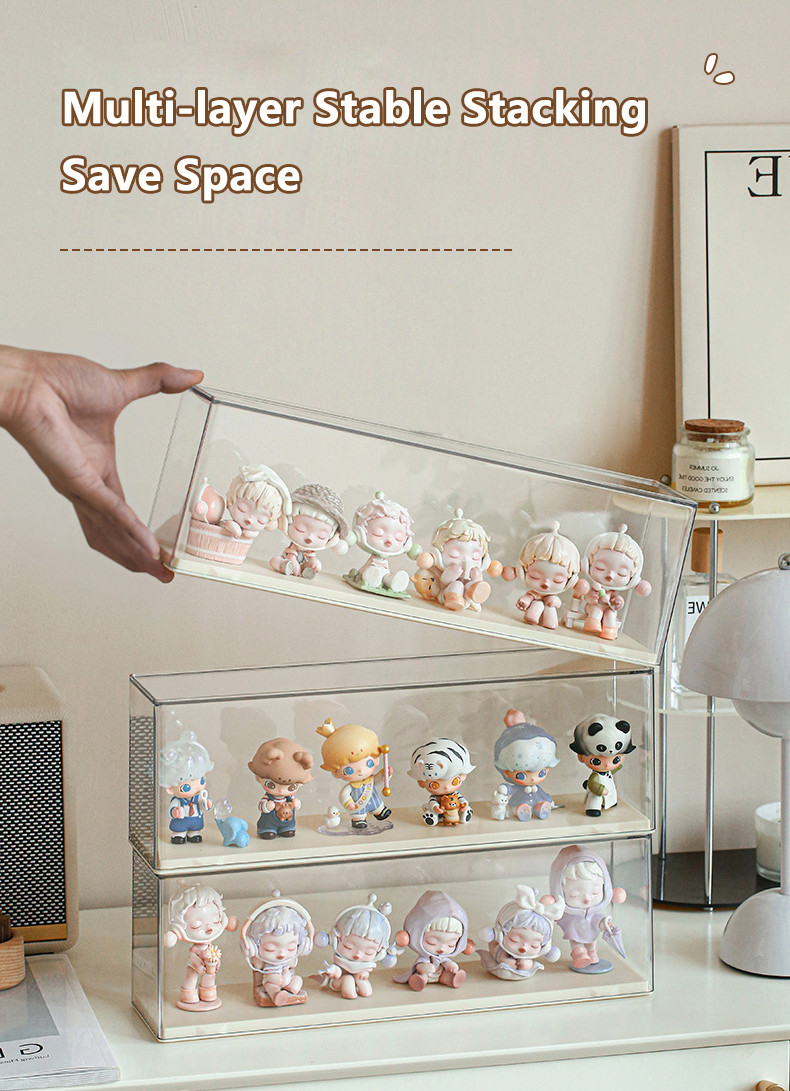 Action Figures Acrylic Display Storage Box Organizer Transparent Blind ...