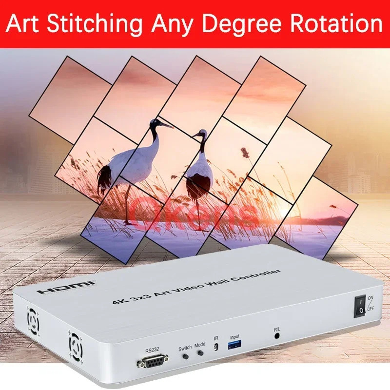 4K 3x3 2 3 4 5 6 8 9 TV Splicing Box Video Wall Processor Multi Screen Creative Video Wall ...