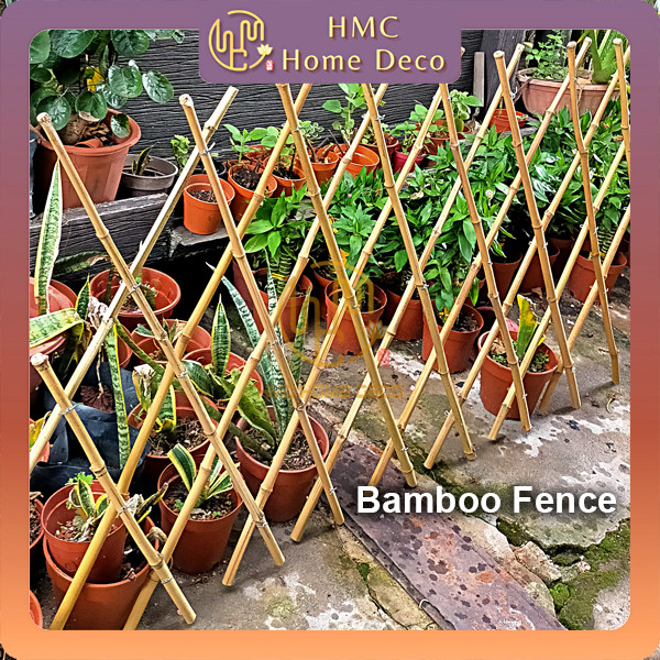 Bamboo Fence Diy Nature Stretch Netting Garden Deco Tools / Pagar Buluh ...