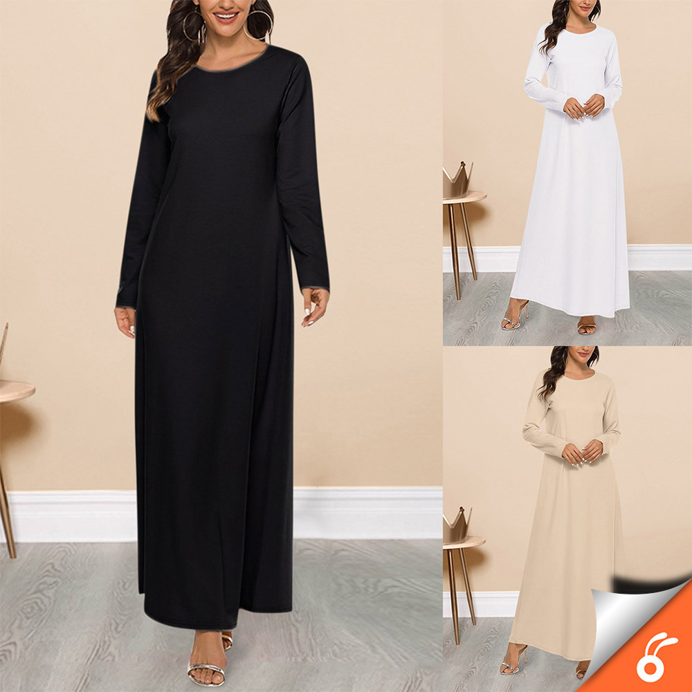 0498 MARCIA Inner Jubah Abaya / Long Inner / Kaftan / Muslimah Long ...