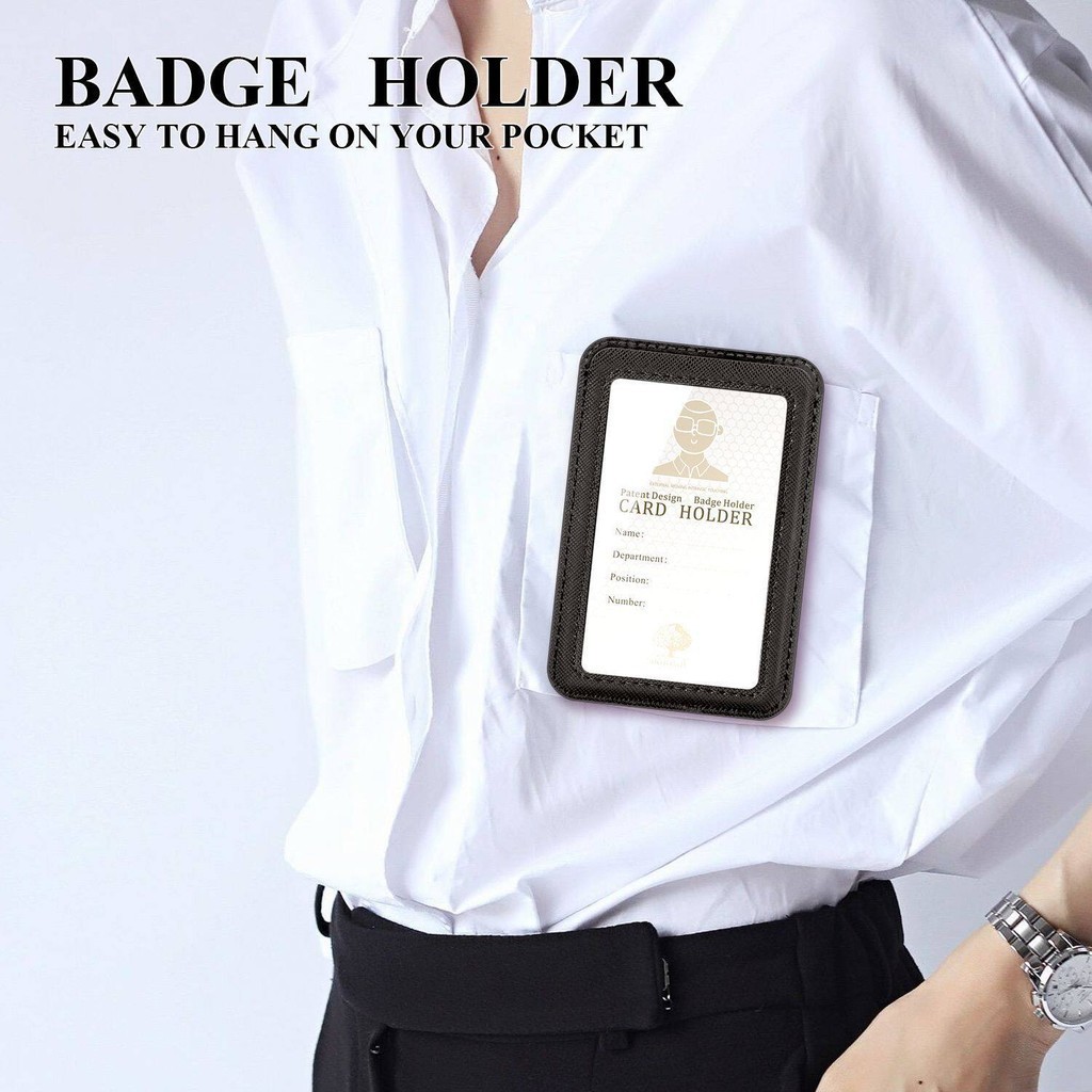 High Grade Badge ID Holder and Metal Money Clip for Office worker Name ...
