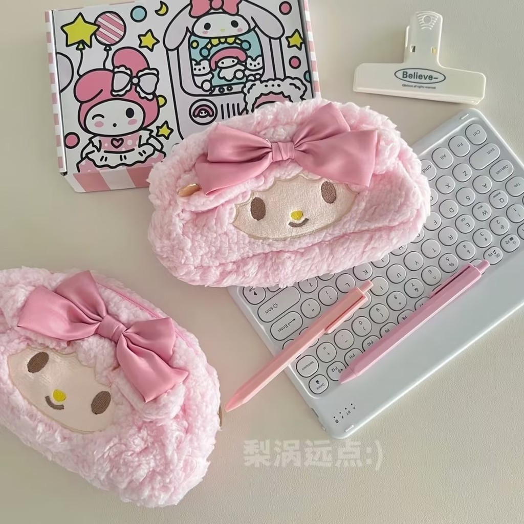 Portable Pencil Case Ins Plush Pencil Bag Korean Large Capacity Pencil ...