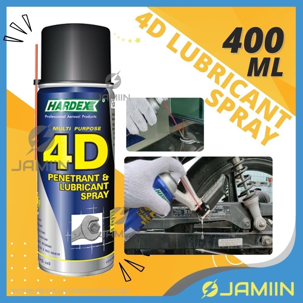 HARDEX 4D Multipurpose Penetrant & Lubricant Spray 400ML Anti Rust ...