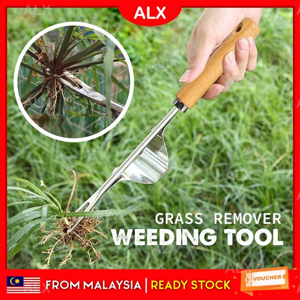 ALX Garden Weeding Tool Grass Puller Stainless Steel Weed Root Seedling ...