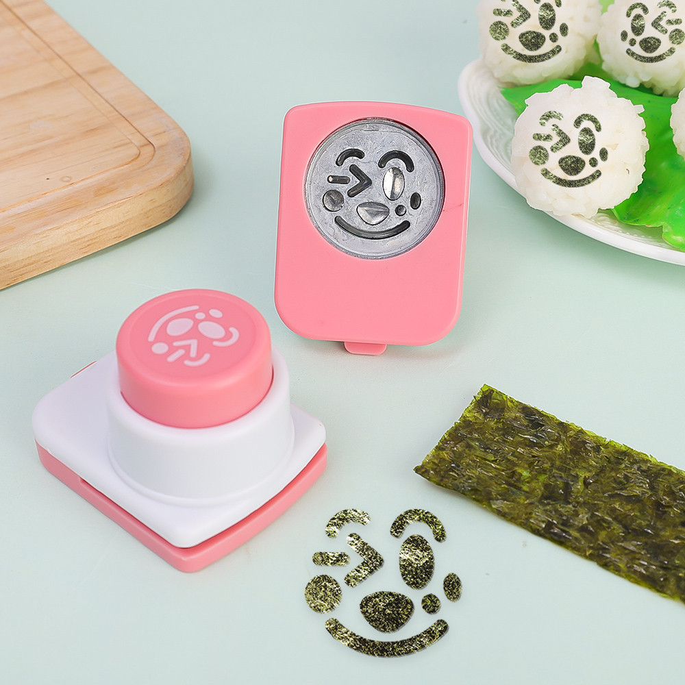 Seaweed Nori Punch Cutter Smile Face Cartoon Rice Embossing Moulds ...