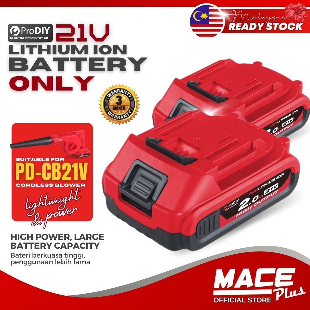 1PCS 21V Battery 2.0Ah Rechargeable Lithium Ion Battery for Cordless ...