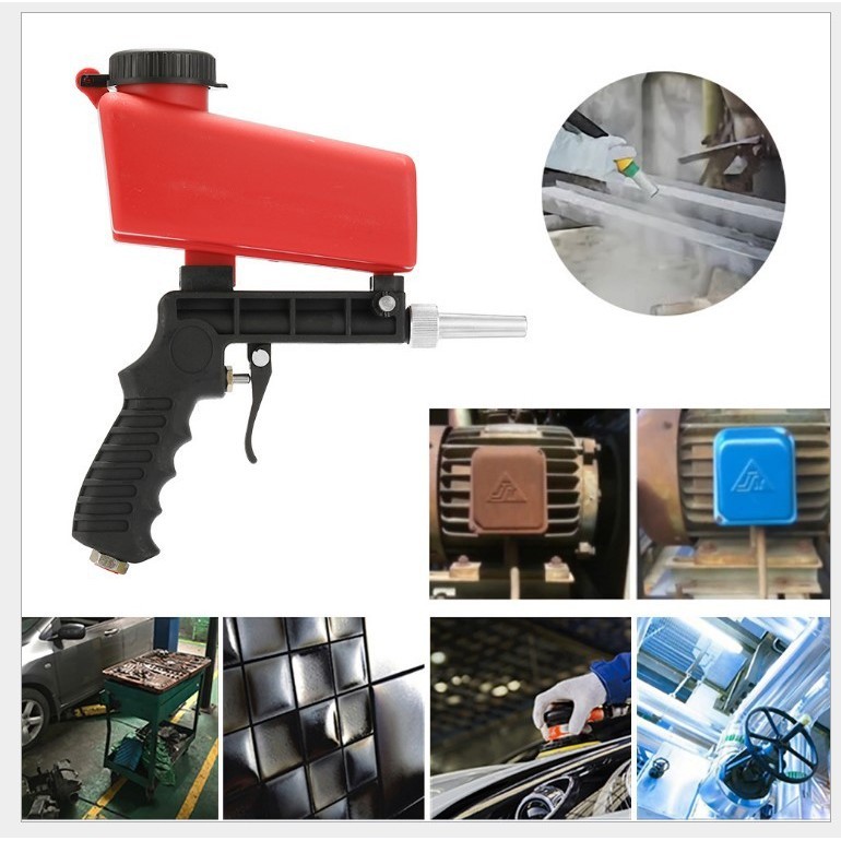 90psi 700cfm Portable Sandblasting Gun Mini Aerodynamic Sand Blasting ...