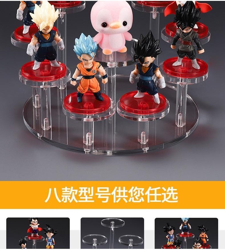 【Ready Stock】Acrylic Display Rack Round Ladder Storage Rack Anime Doll ...