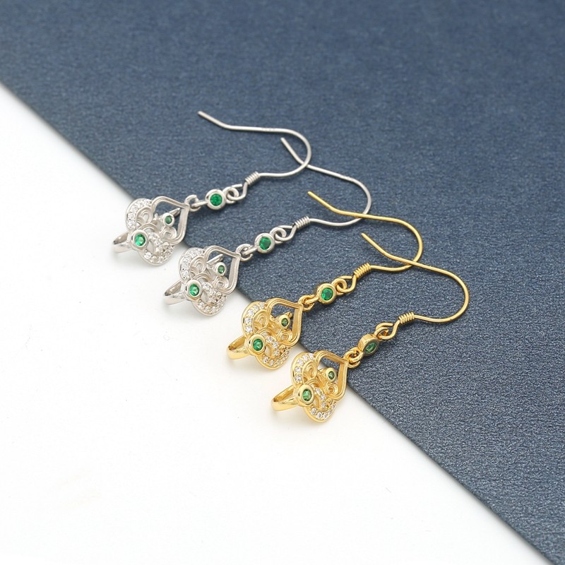 S925 Sterling Silver Earring Holder | DIY Accessories Buckle Ear Hooks ...
