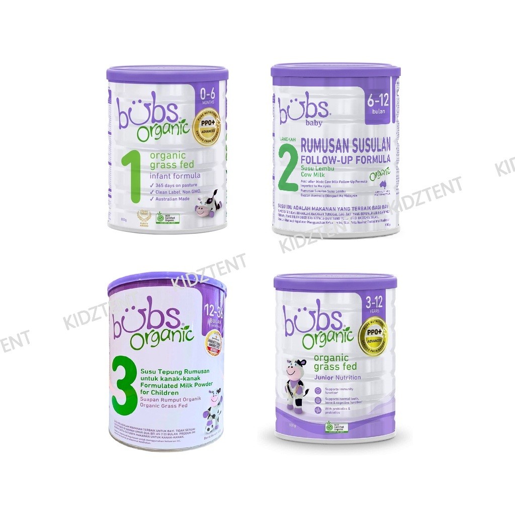 Bubs Milk Powder Organic Grass Fed Step 1 (0-6m) / Step 2 (6-12m ...