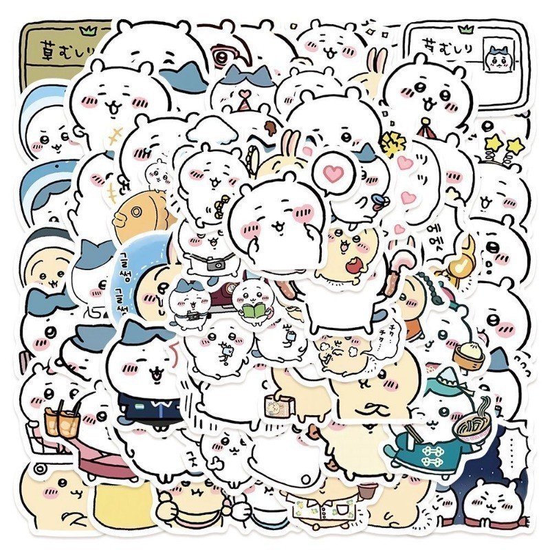 60pcs Cute Chiikawa Stickers Cartoon Kawaii Anime Decals for Kids ...