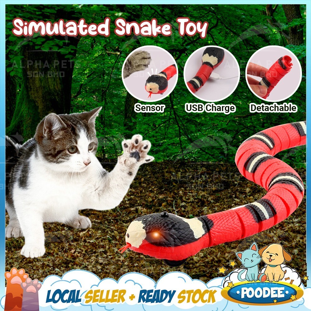 POODEE Rechargeable Realistic Simulation Smart Sensing Sensor Snake Toy ...