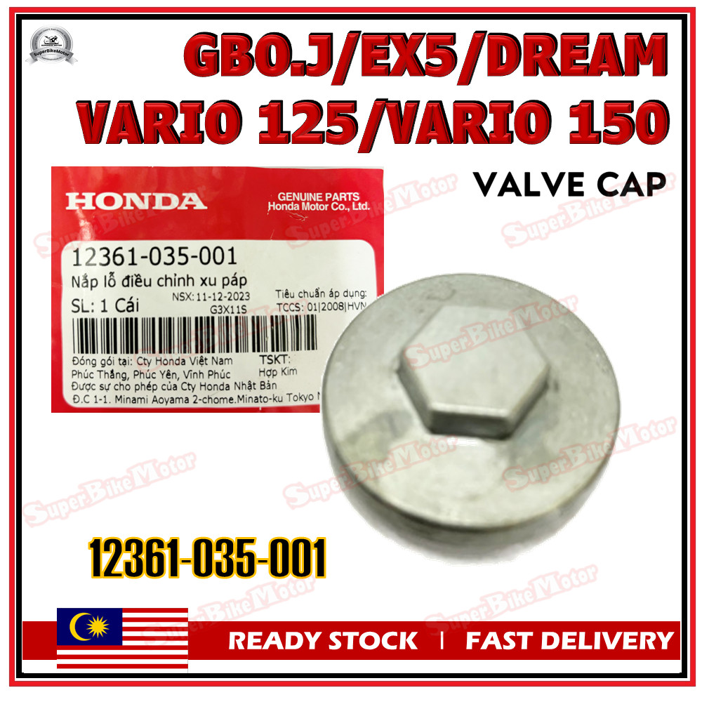 HONDA GBOJ / EX5 / DREAM / VARIO125 / VARIO150 - 100% Original Valve Cap / Cover Tappet ...