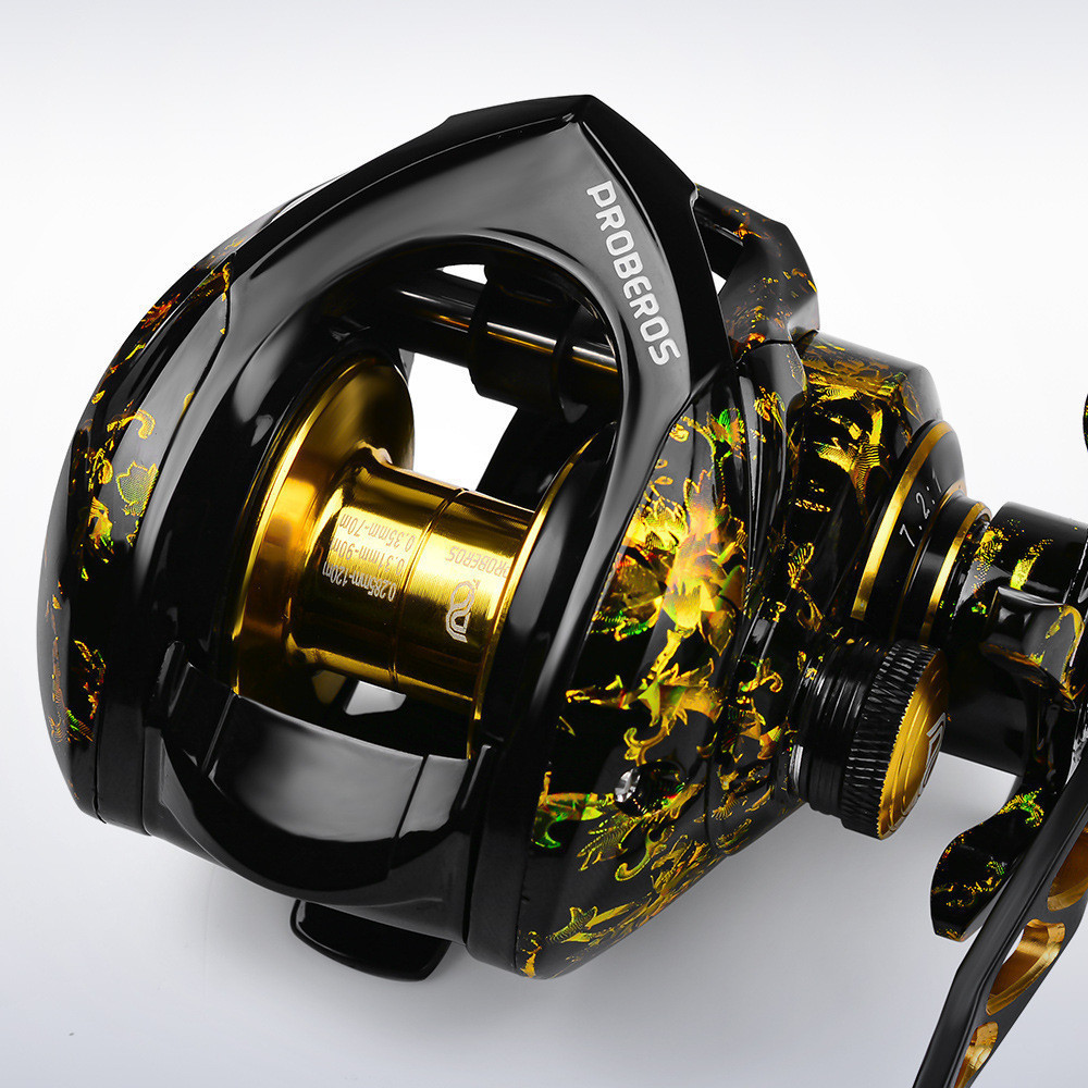 PROBEROS Reel Bc 7.2:1 Gear Ratio Fishing Reel Metal Spool 8kg Max Drag ...