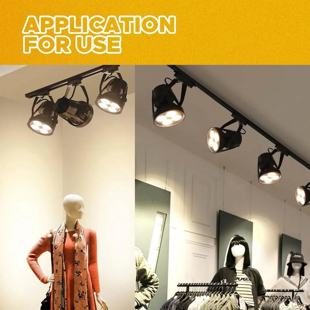 PAR30 TRACK LIGHT FITTING E27 BULB HOLDER REPLACEABLE BULB CEILING ...