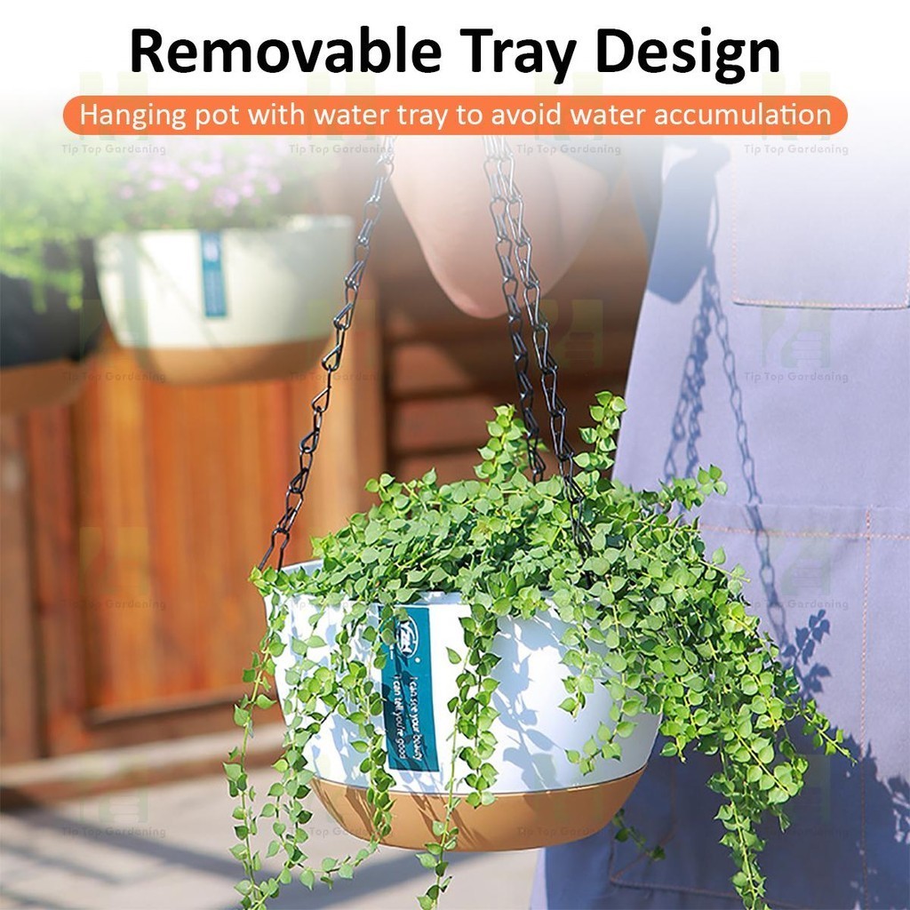 Self-Watering Hanging Pot Garden Planter Flower Pot Hanging Basket Pot ...