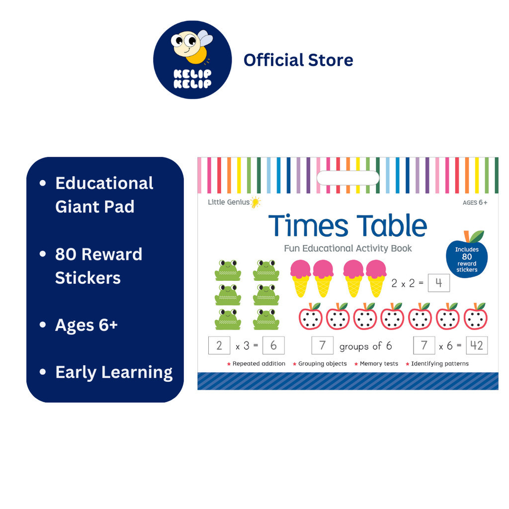Little Genius Times Table Giant Book for Kids Fun Pad Educational ...