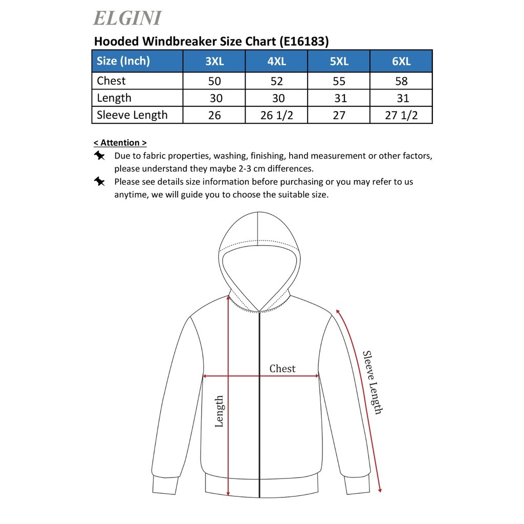 ELGINI Rain Jacket - Size 3XL-6XL E16185 | Shopee Malaysia