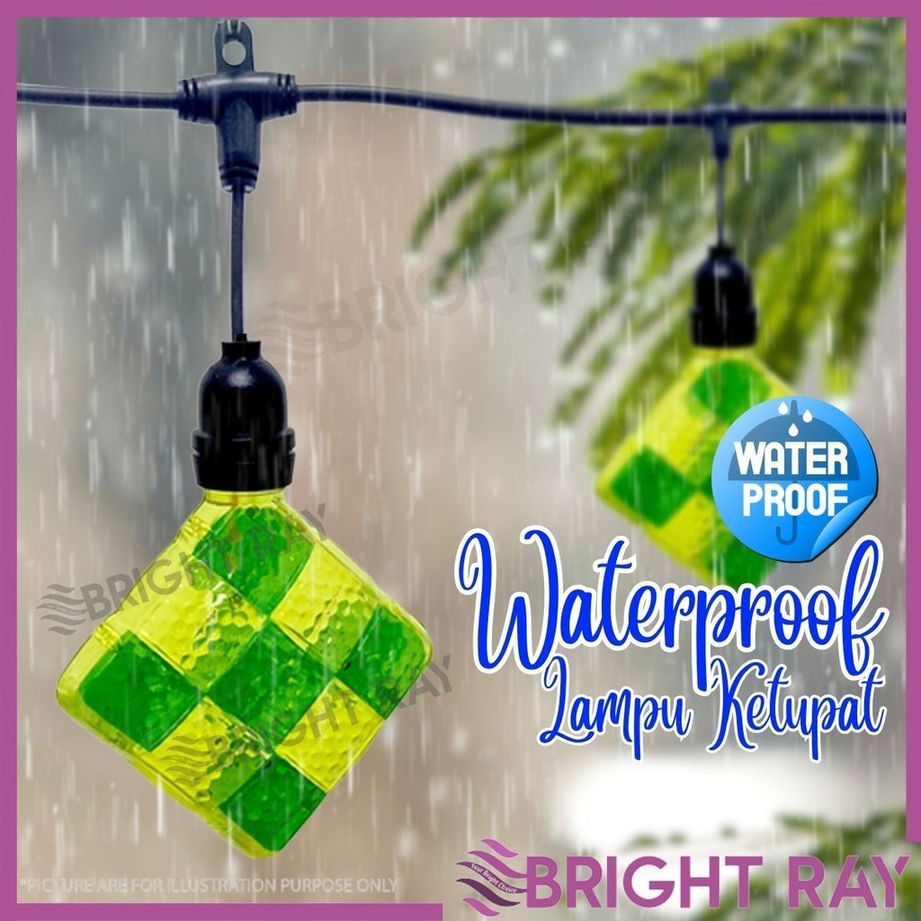 6.5MTR X 10 Lampu Ketupat Besar Wayar Kalis Air Waterproof String Light ...