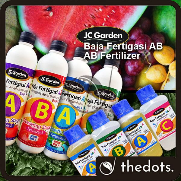 JC Garden AB Fertilizer For Vegetable Fruit Flower / Baja AB Baja Sayur ...