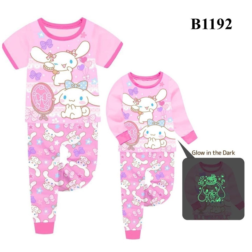 B1192 Cinnamoroll Glow in the Dark Sleepwear / Baju Tidur (3 -14y ...