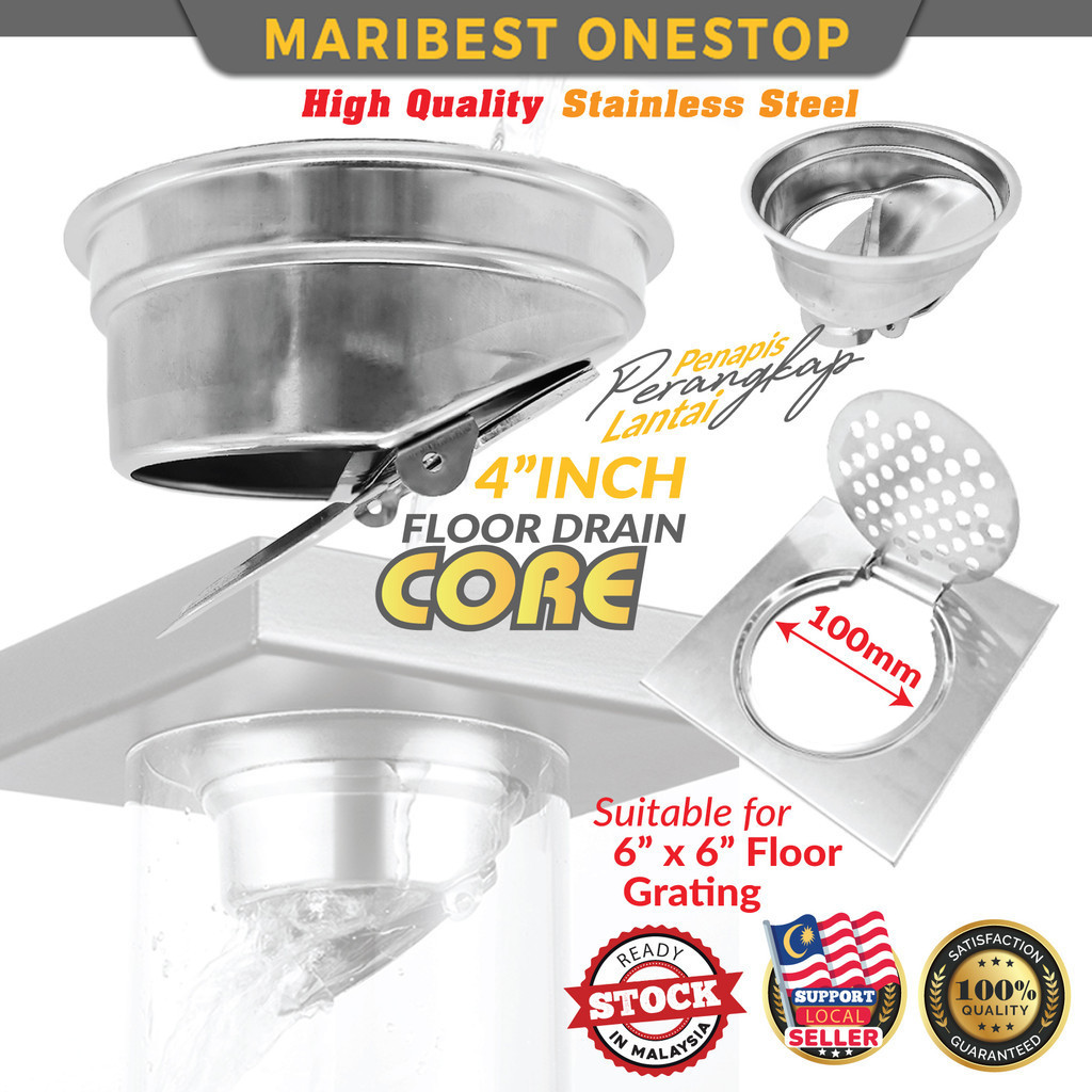 Stainless Steel Core Replacement for 6 x 6 Inch Floor Trap Penapis ...