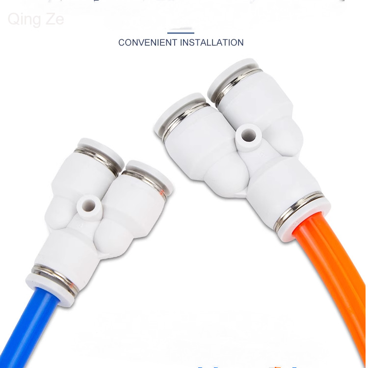 Pneumatic Trachea Quick Connector Quick Plug Y-Type Tee High-Strength ...