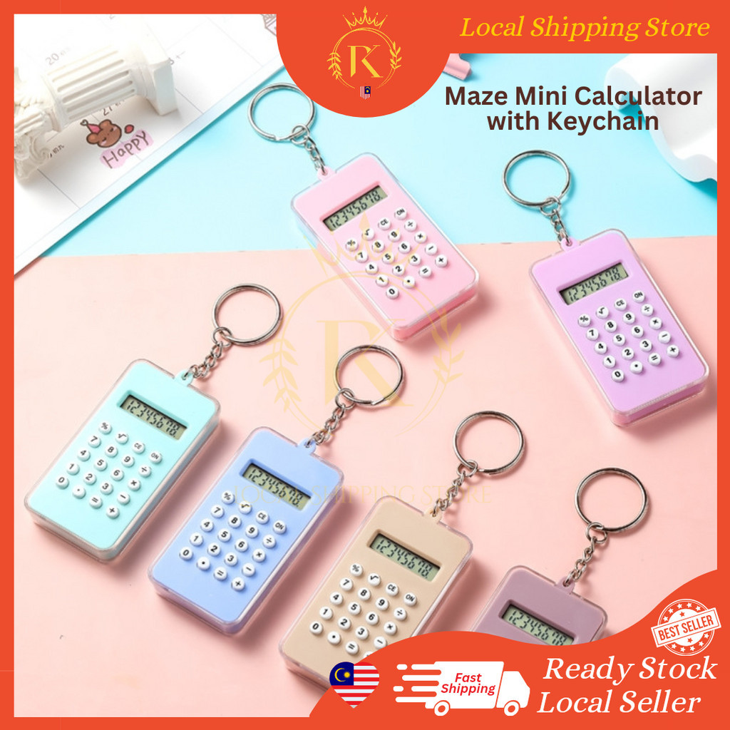 Cute Calculator Keychain with Maze Pinball Round Keychain/Mini ...