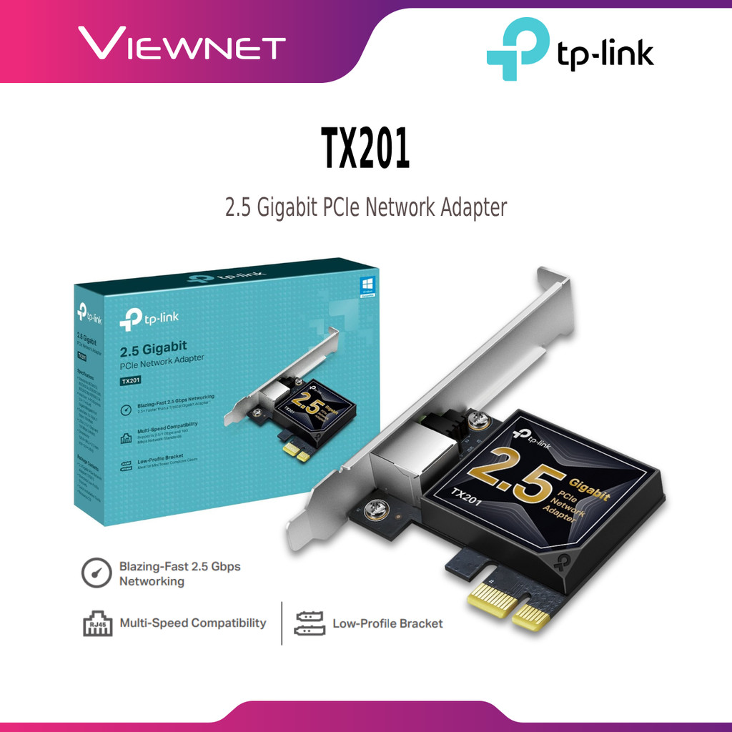 TP-LINK TX201 2.5 GIGABIT PCIE NETWORK ADAPTER WITH QOS SUPPORT ...