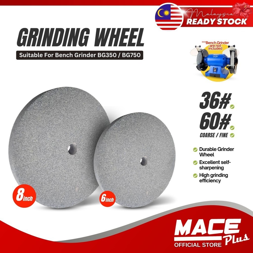 6" 8" Grinding Wheel For Bench Grinder Grit 36# 80# Coarse Fine Grinder ...