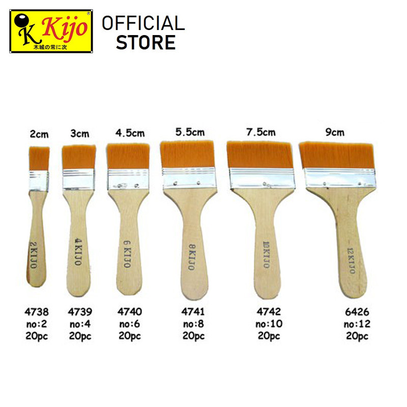 KIJO Nylon Brush No.2/No.4/No.6/No.8/No.10/No.12【MOQ: 3-PCS】 | Shopee ...