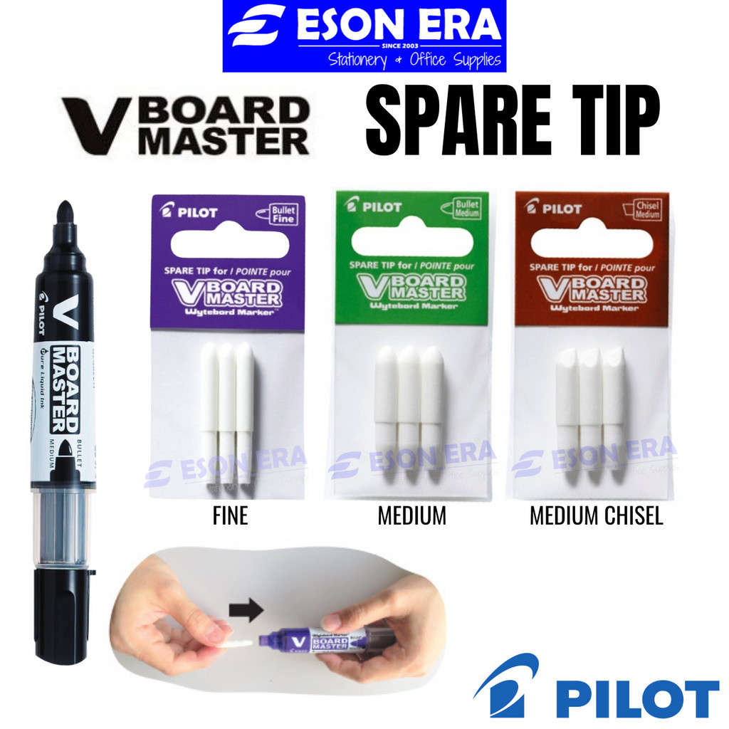 Pilot VBoard Master Bullet 3in1 Fine/Medium/Chisel Whiteboard Marker ...