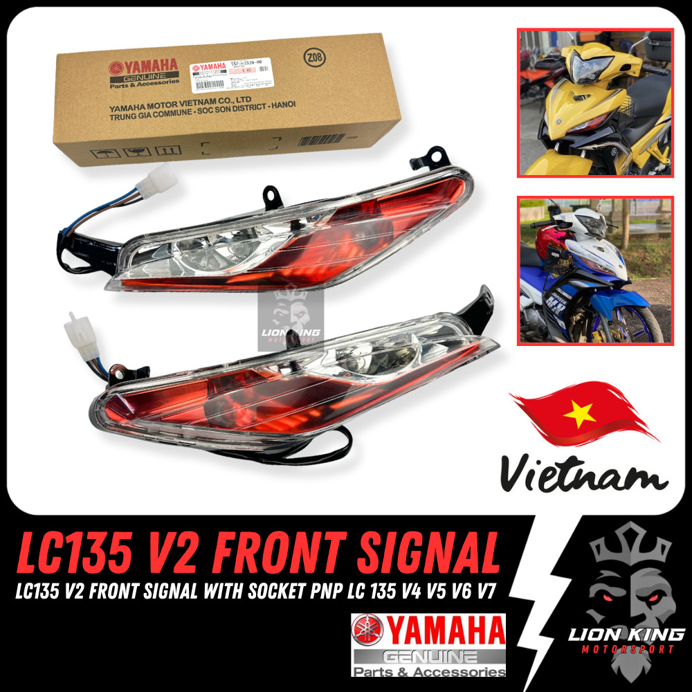 🔥💯 YAMAHA LC135 V2 Signal depan Cutting Vietnam Front Signal Set With Socket Pnp LC135 V4 V5 V6 ...