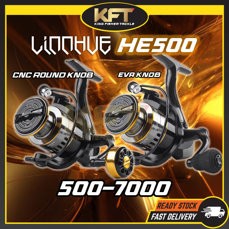KFT HE Spinning Fishing Reel Mesin Pancing Mancing HE500-7000 Series ...
