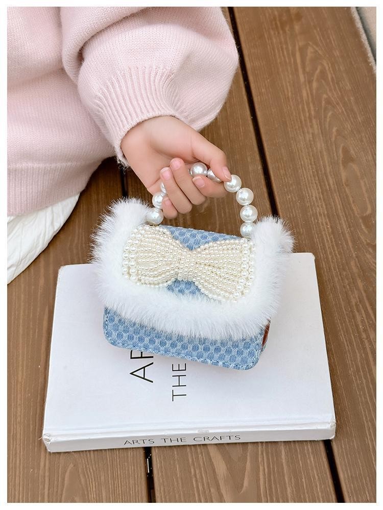 2025 New Style Children's Messenger Bag Fashion One-Shoulder Pearl ...
