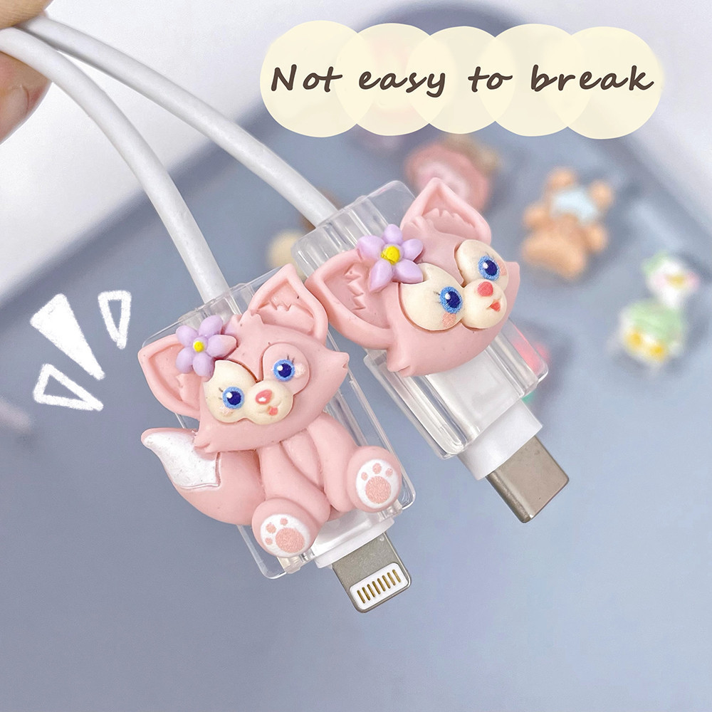 Cute Cartoon Bear Cable Protector USB Charger Protector Cable Organizer ...
