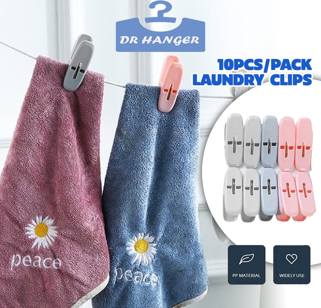 CL203 10PCS/PACK CLOTHES LAUNDRY CLIPS PLASTIC MULTIPURPOSE | Shopee ...