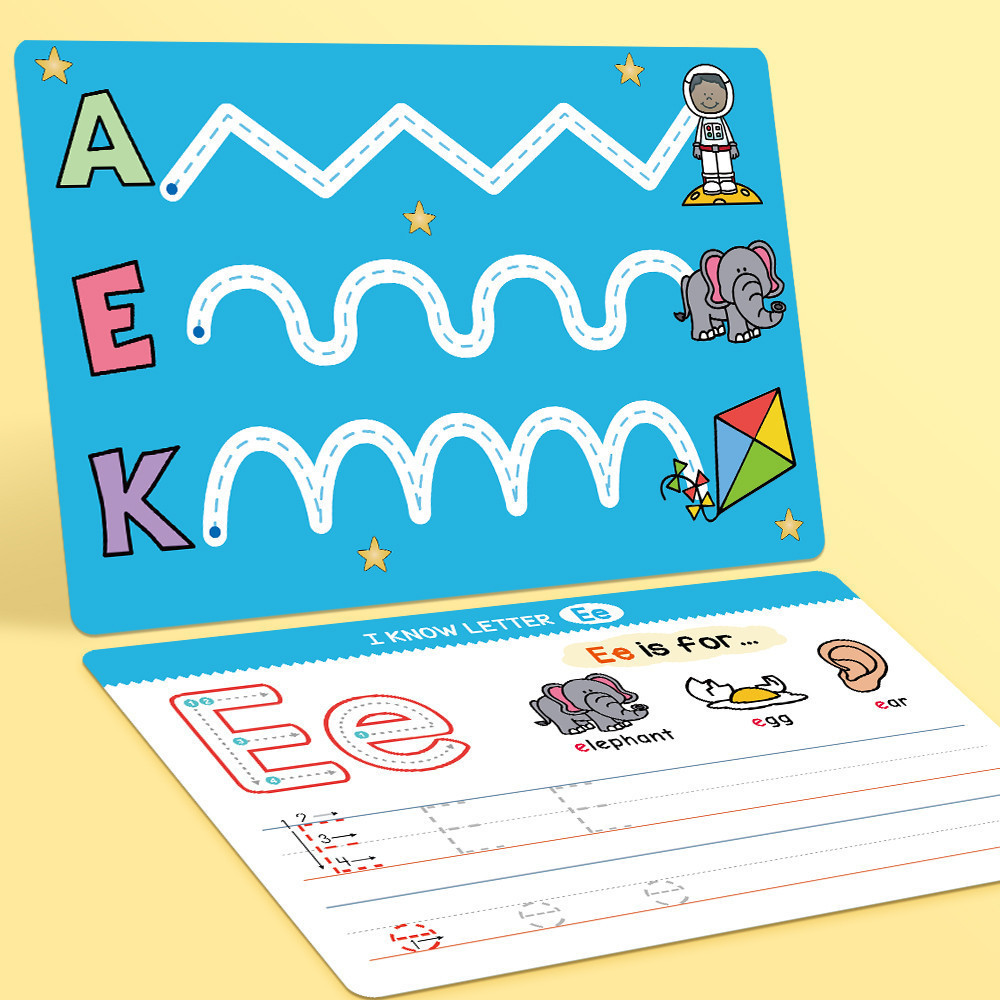 Dry Erase 26 Letters English Flash Cards for Kids Baby Preschool ...