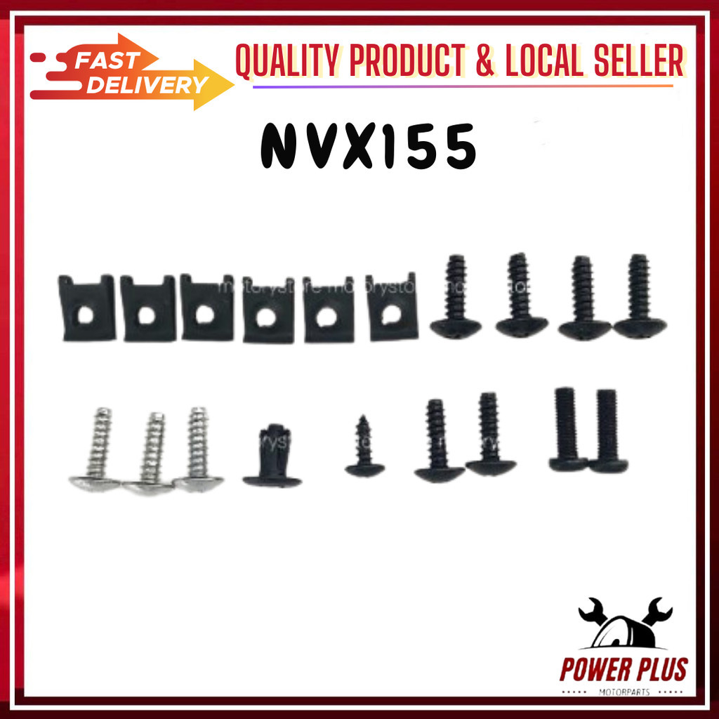 YAMAHA NVX 155 NVX155 HANDLE COVER SCREW SKREW BOLT COMPLETE FULL SET ...