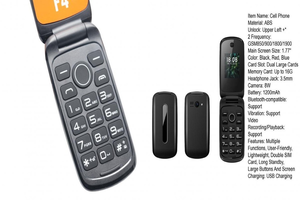 Elderly Cell Phone with Automatic Call Recording Button Cell Phone for ...