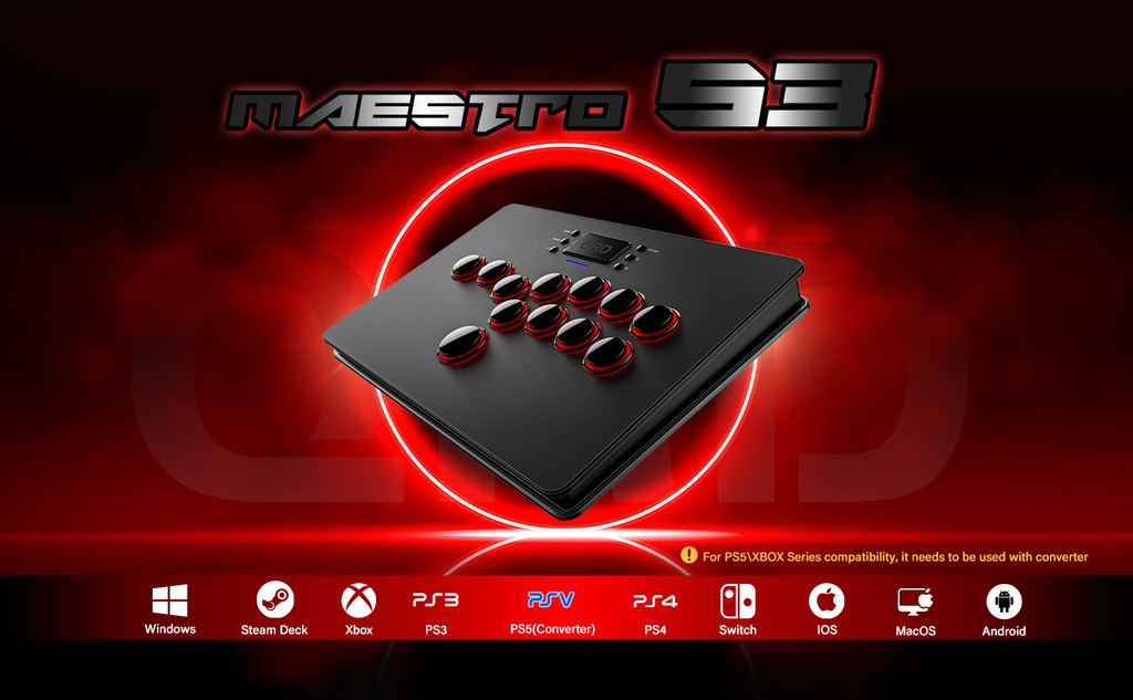QRD Maestro S3 Wireless Hitbox for PS5/PS4/PS3/Switch/Xbox/Steam/PC/IOS ...