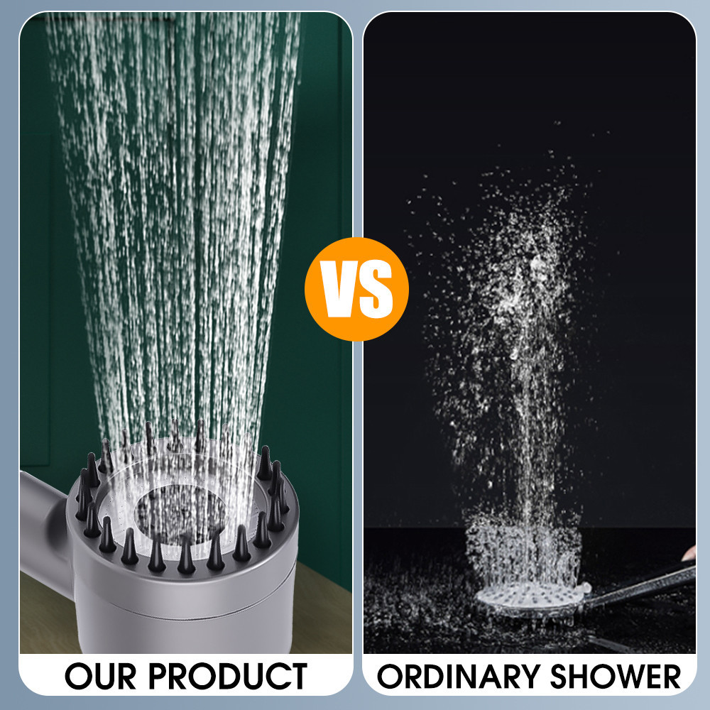 Practical 4 in 1 Multifunction Massage High Pressure Showerhead 3 Gears ...
