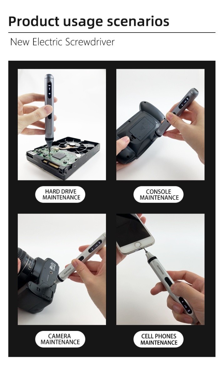 Precision Electric Screwdriver Set Silent and Durable Type-C Fast ...