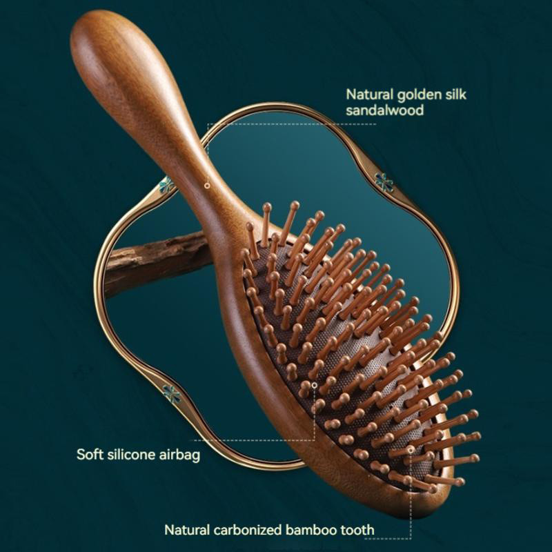 Massage Air Cushion Comb Sandalwood Anti-Static Detangling Scalp ...