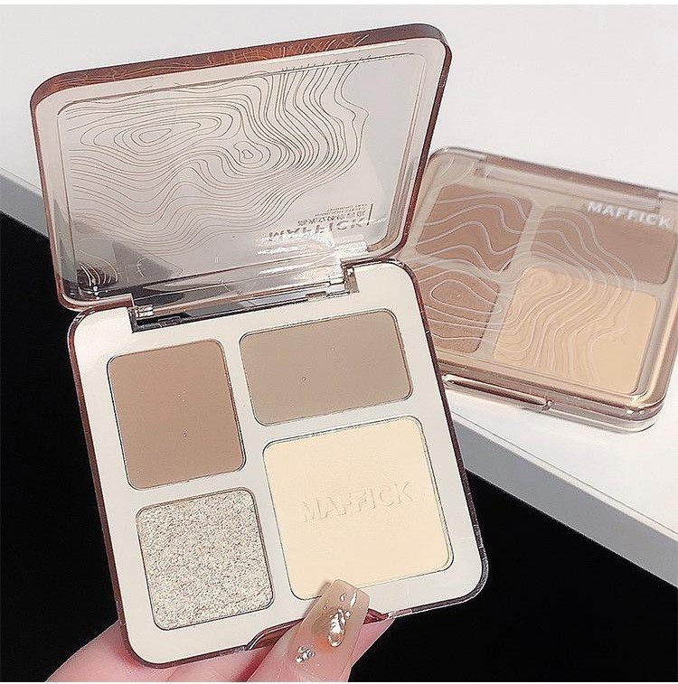 High-gloss three-dimensional contouring palette for women, delicate ...