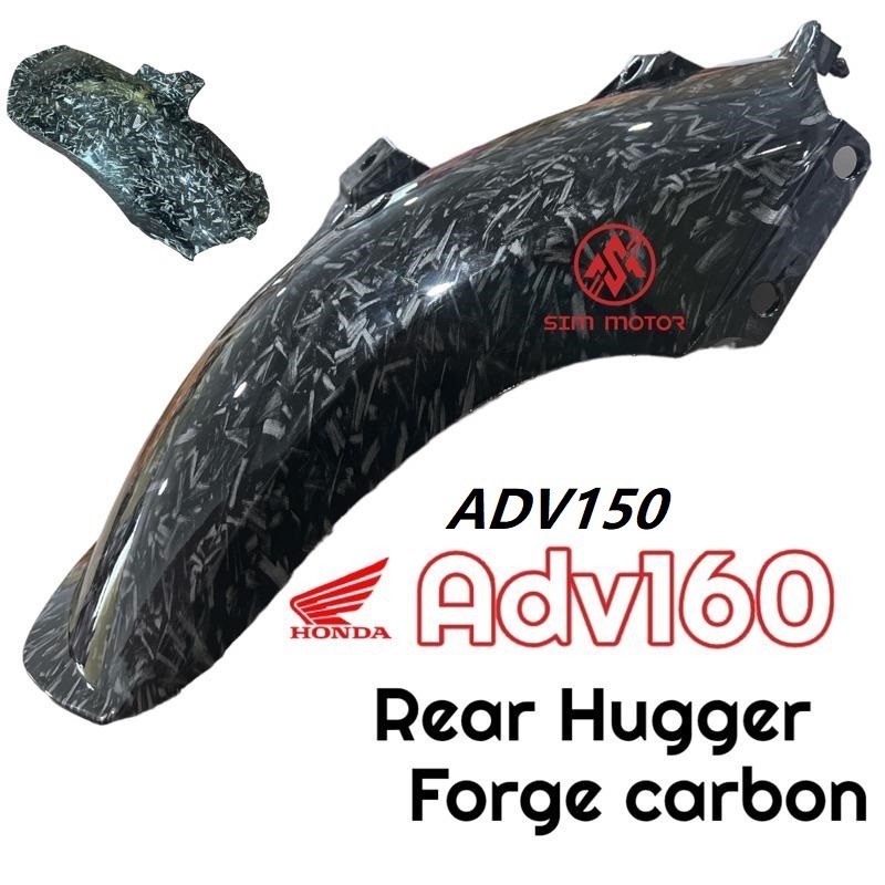 Honda ADV160 ADV150 Rear Hugger Carbon Black Tyre Inner Fender ADV 160 ...