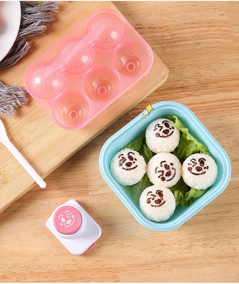 Onigiri Mold Set - 6 in 1 Spherical Rice Ball Maker Mould Baby Kids ...