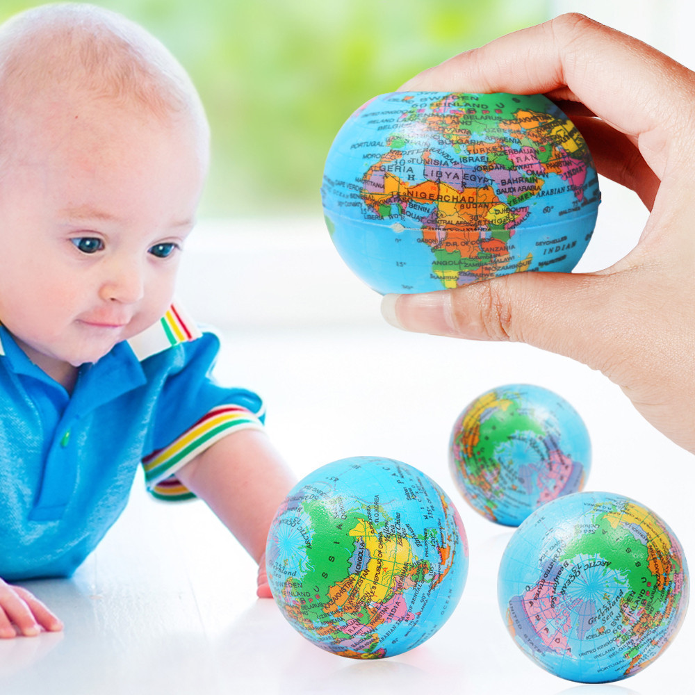 65mm Soft Foam Globe Squeeze Ball World Map Toys/Mini Earth Stress ...